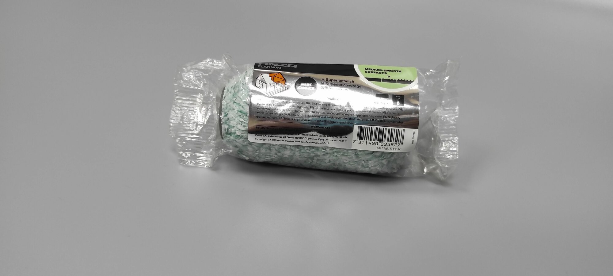 Валик малярный Anza Platinum Микмекс 10 см*28 мм 598510