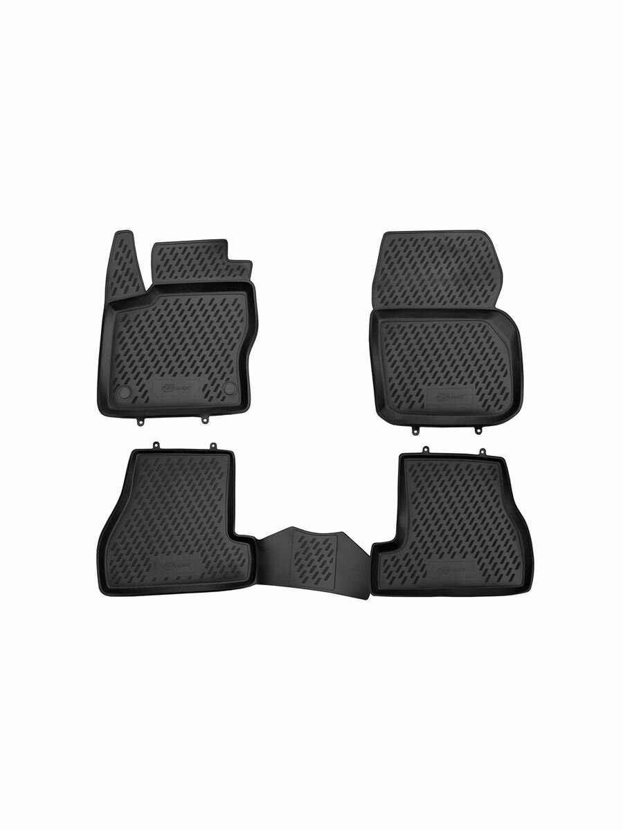Коврики в салон для FORD Focus (III), 2011-2015, 4 шт. (ПУ, повышенная износостойкость) / Ф / Форд Фокус