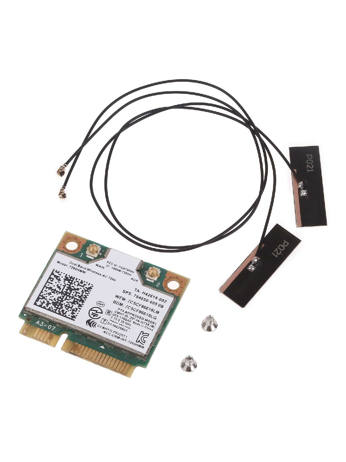 Dual Band Wireless Card For Intel 7260 7260HMW ac Mini PCI-E 2.4G/5Ghz Wlan Wifi Bluetooth-compatible 4.0 802.11ac/a/b/g