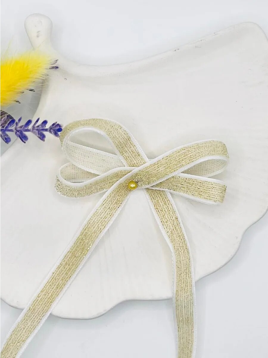 Лента бархатная с люрексом 1см (5м)