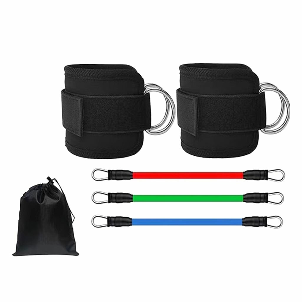 Спортивный фитнес-раллийный тренажер для ягодиц и ног resistance band взрывной тренировочный эластичный канат-черный