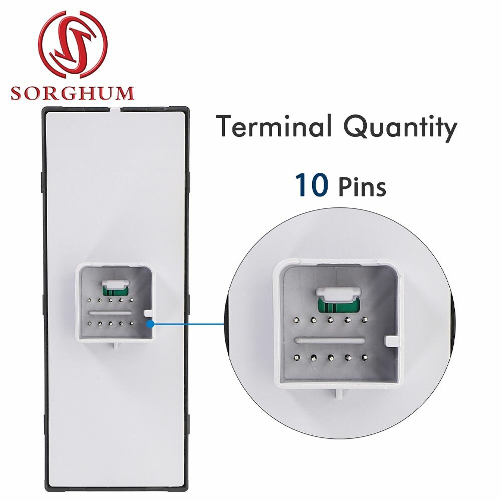 Кнопки стеклоподъемника Volkswagen Jetta Golf Passat Polo Tiguan / Skoda Superb Octavia Roomster Fabia / Блок управления стеклоподъемниками VW Фольксваген Шкода; 5ND959857