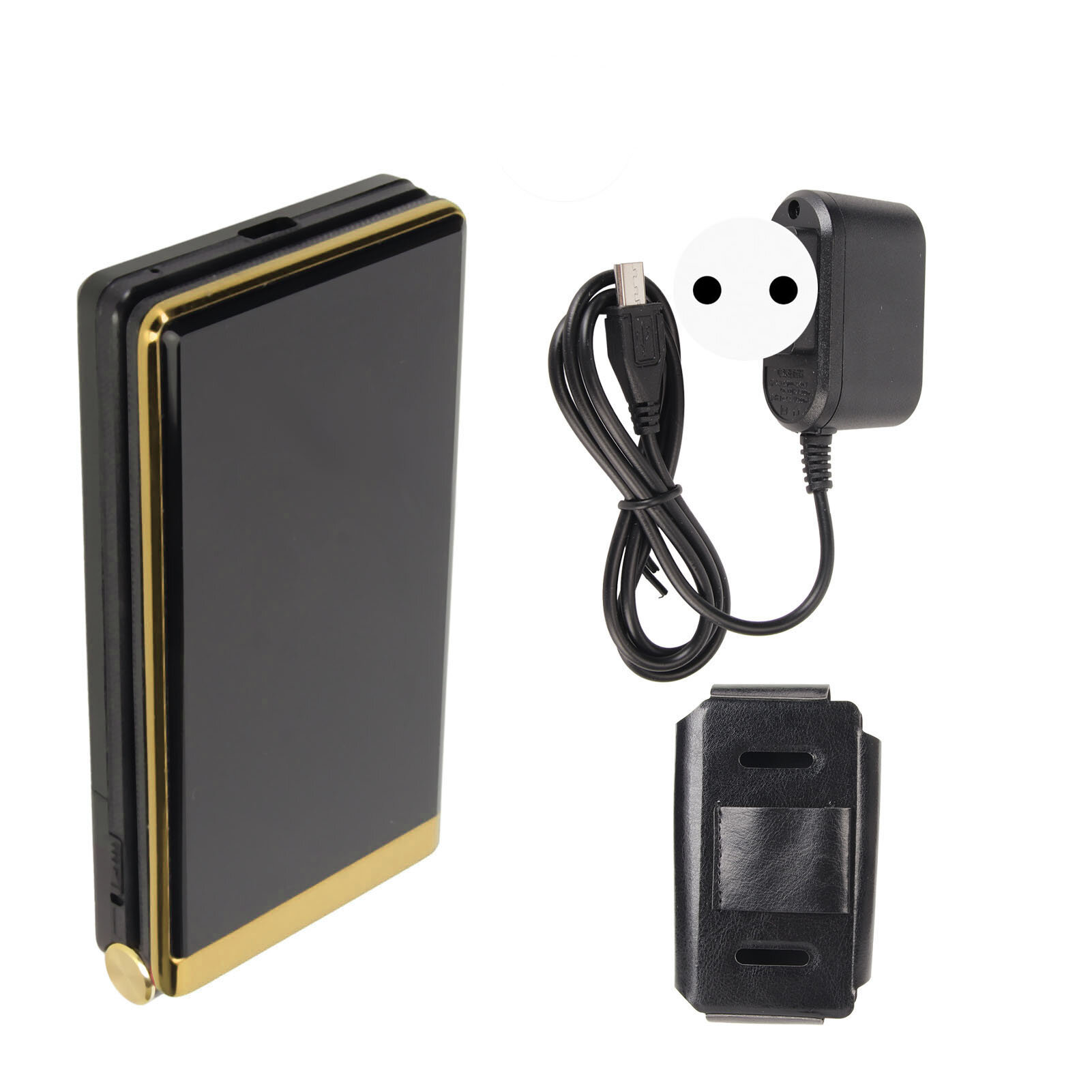 Flip Phone разблокирован для Seniors 2G GSM Phone с большими кнопками подсветки с двойной SIM -картой высокой громкости 5900 мэх 100–240 В золотой европейский платеж