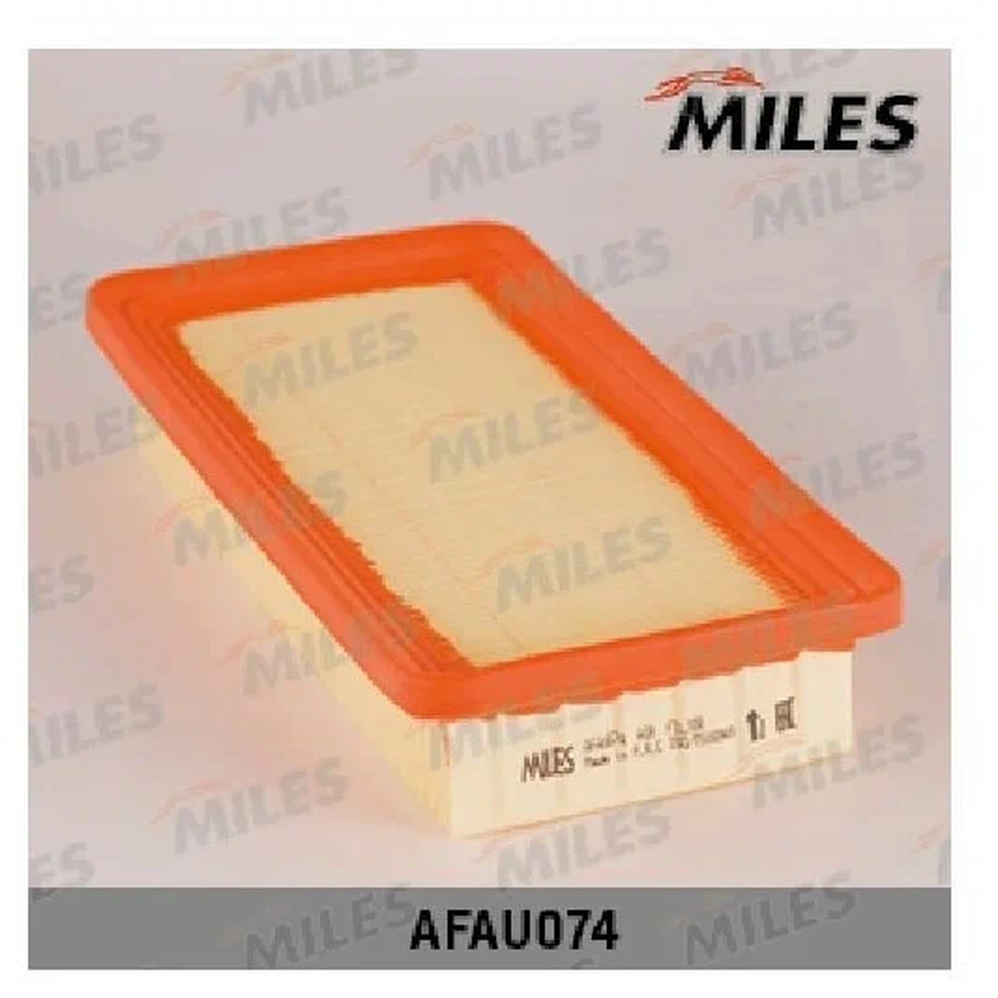 Фильтр воздушный Miles AFAU074, для Hyundai Getz, угловой, 256x125x47 мм