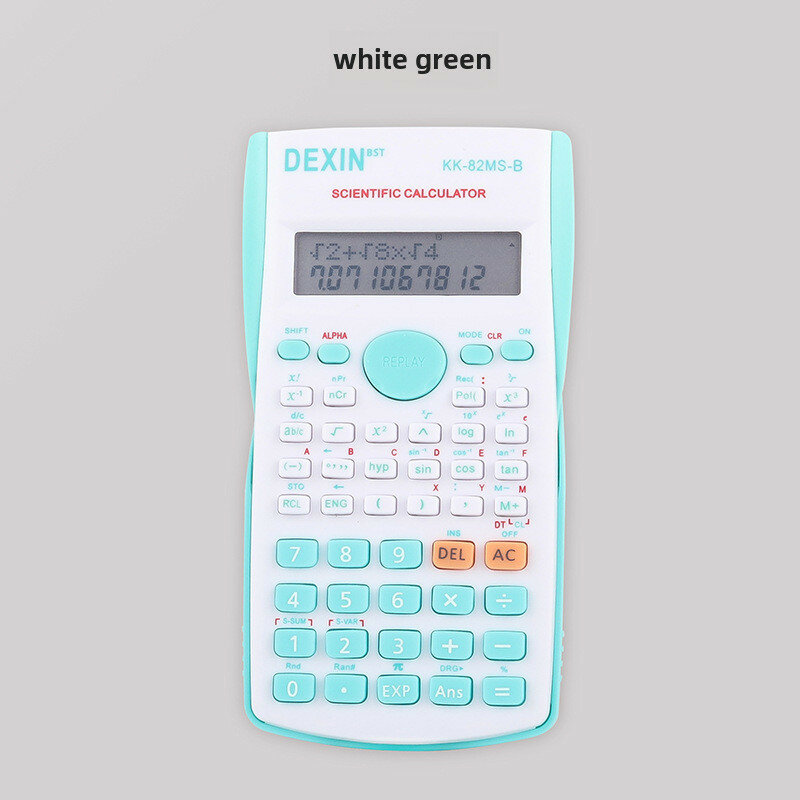 Scientific calculator 82ms for students versatile white green