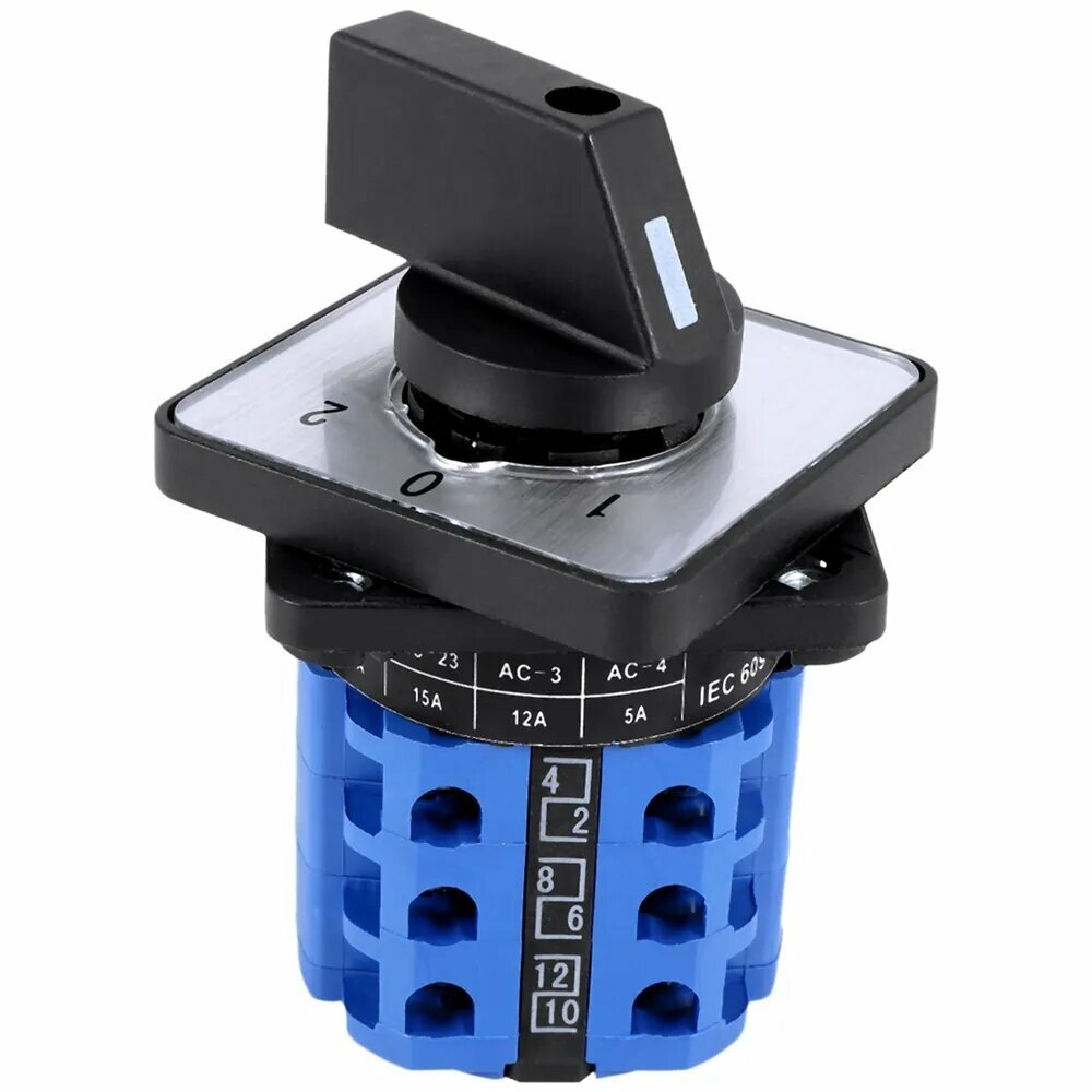 3-позиционный поворотный кулачковый переключатель переключения Вкл-Выкл-Вкл 20А