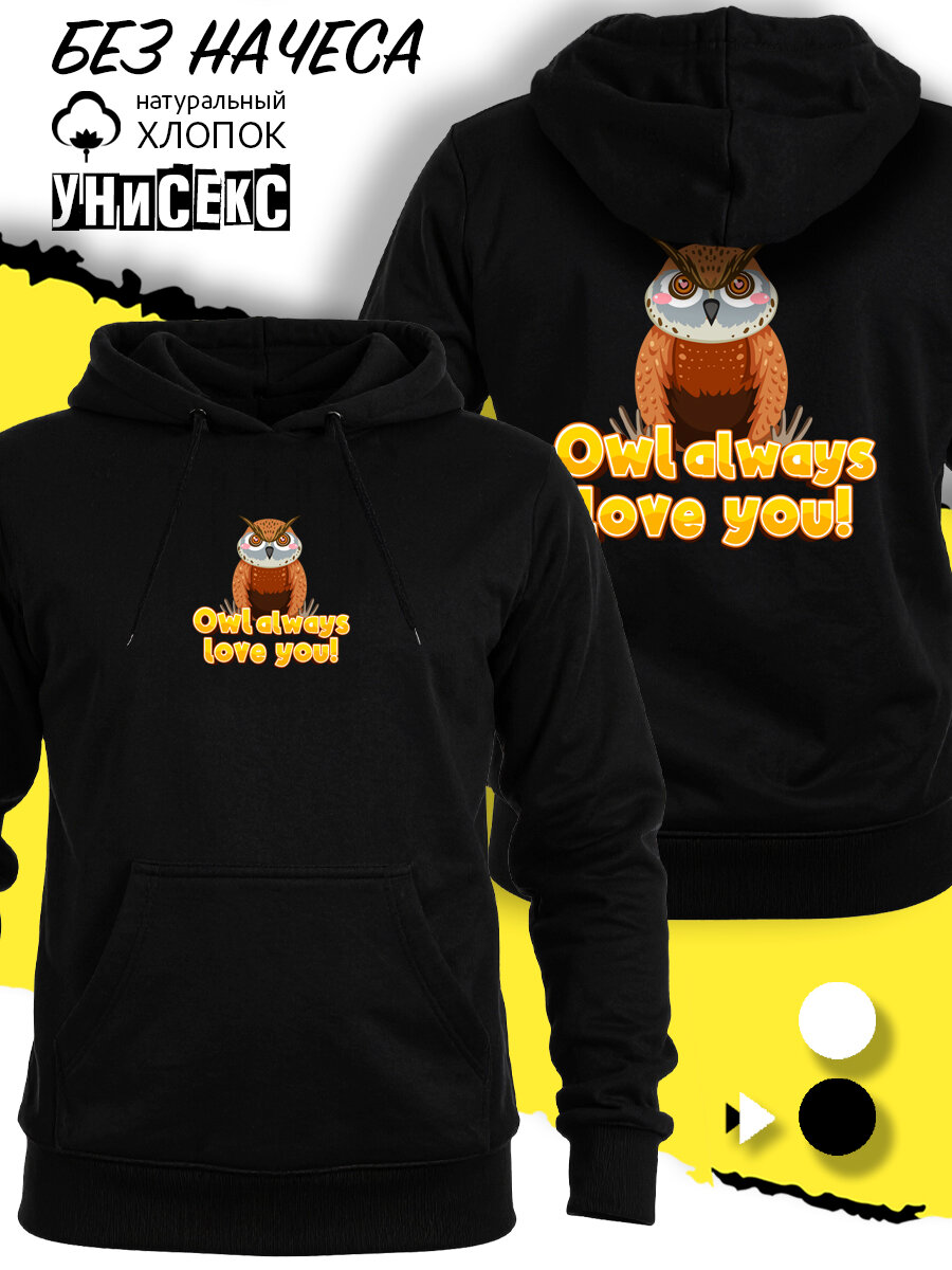 Худи Толстовка свитшот с совой owl always love you