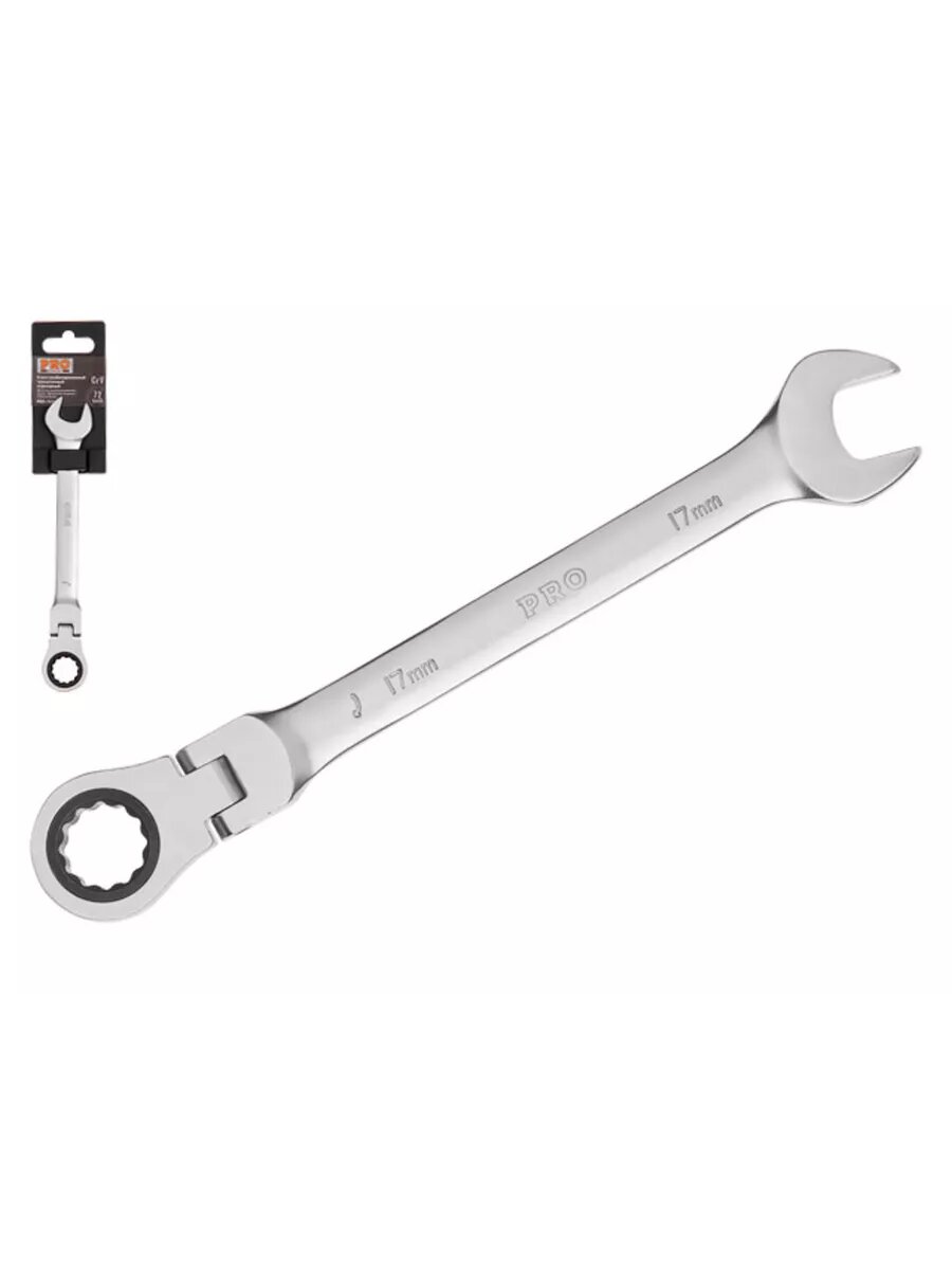 Ключ комбинированный 17 мм с поворотной трещоткой PRO STARTUL (PRO-7217)