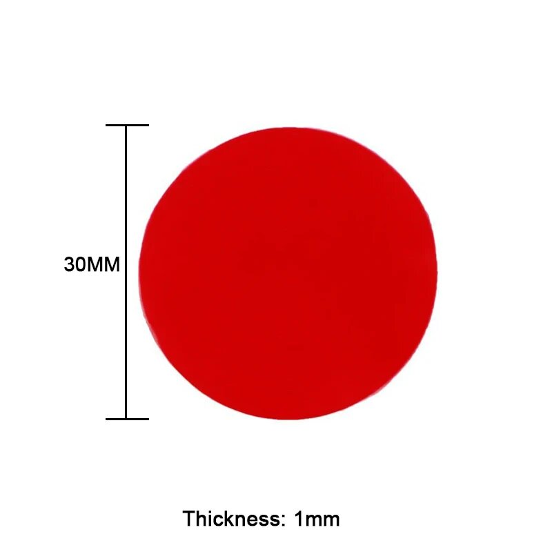 Двусторонний клейкий скотч TFAAI прозрачный акриловый круглый/квадратный 10-100 Round 30mm, 10pcs
