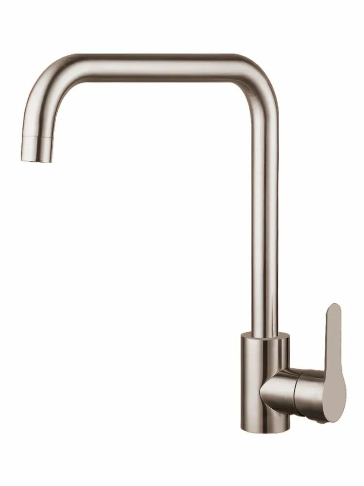 Смеситель для кухни однорычажный , никель