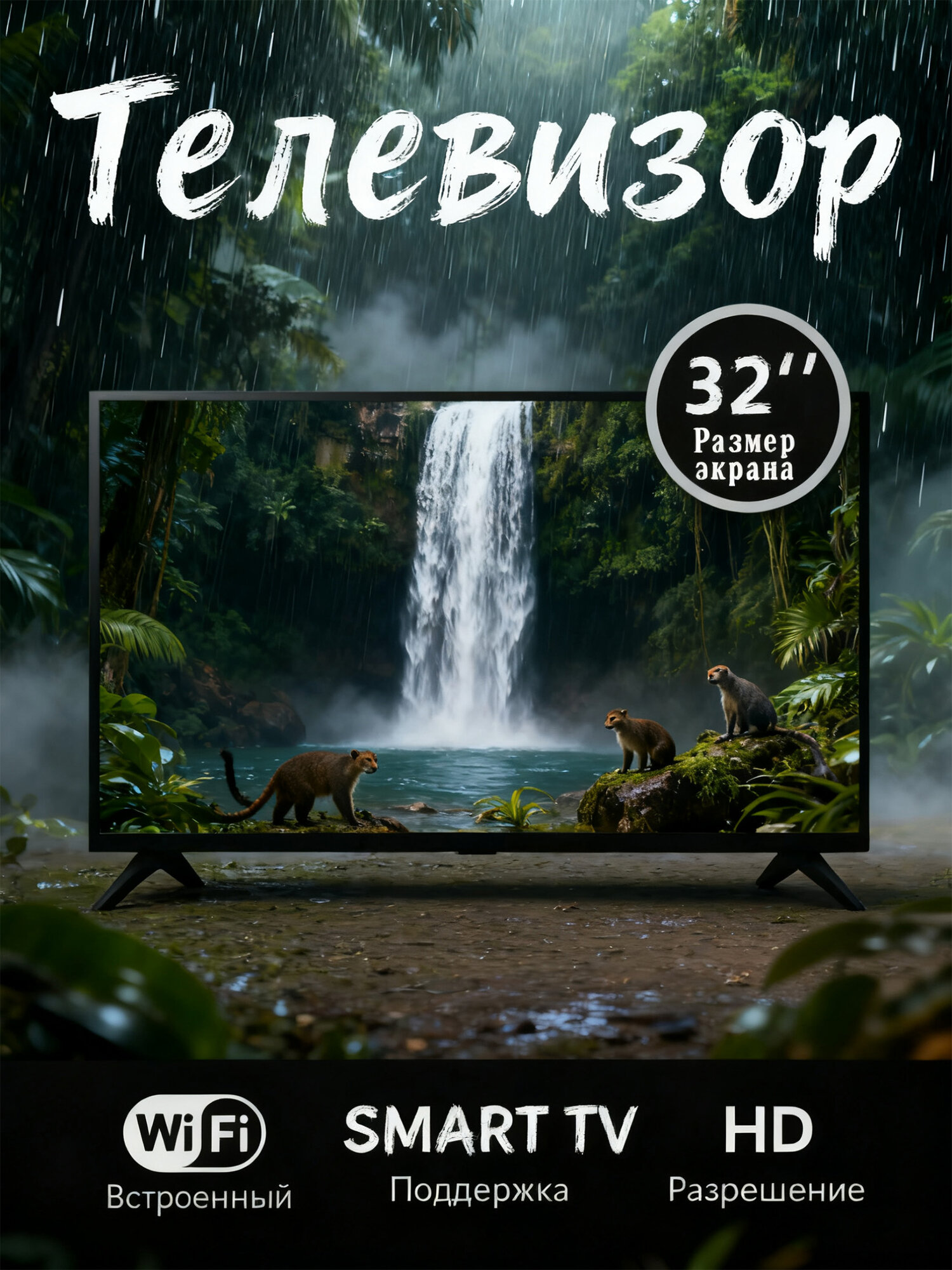 32 - дюймовый телевизор-интересный инструмент для детей, делающих маленьких животных из глины