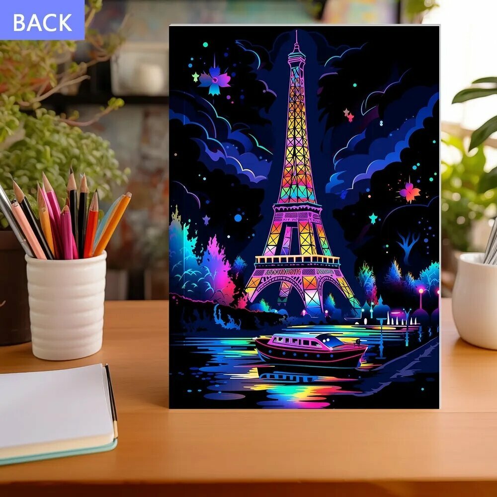 Книжка-раскраска Пейзажная тема, снимать стресс Книга каракулей, 30 см*21 см, подходит для раскрашивания как взрослыми, так и детьми