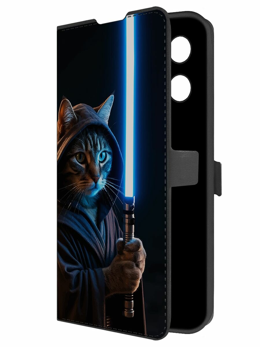 Чехол-книжка Krutoff Eco Book для TECNO Camon 30S Pro Оби-Ван Котоби (черный)