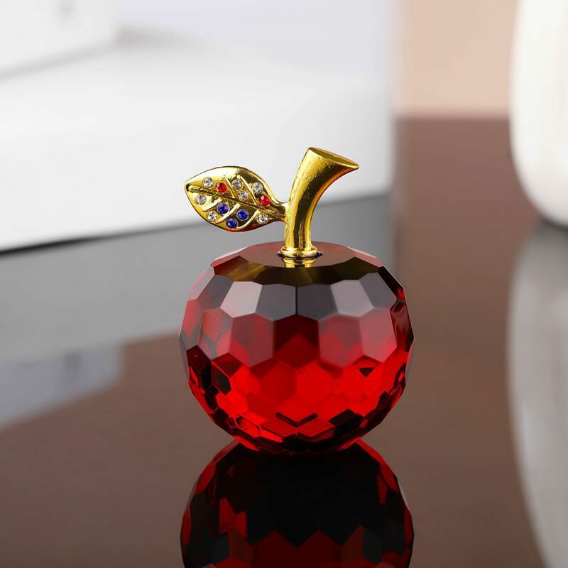 Хрустальные яблоки для декора дома, материал: белый кристалл, категории: яблоки, упаковка: картонная упаковка, чистота: золотисто-желтый, зеленый, розовый, пурпурный, ярко-красный, прозрачный, синий, размеры: 4 см, подарочные случаи: свадьба, день