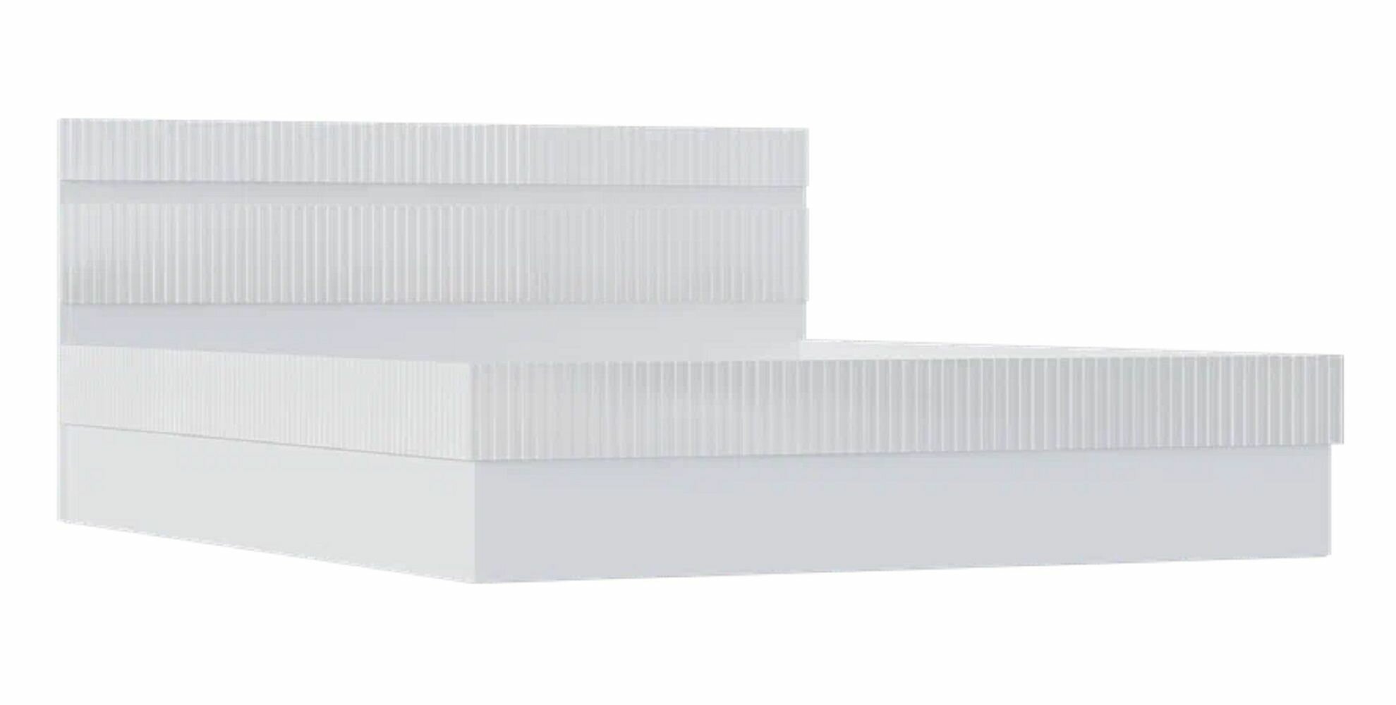 Оливия Кровать с подъемным механизмом 1,6м Белый, белый глянец