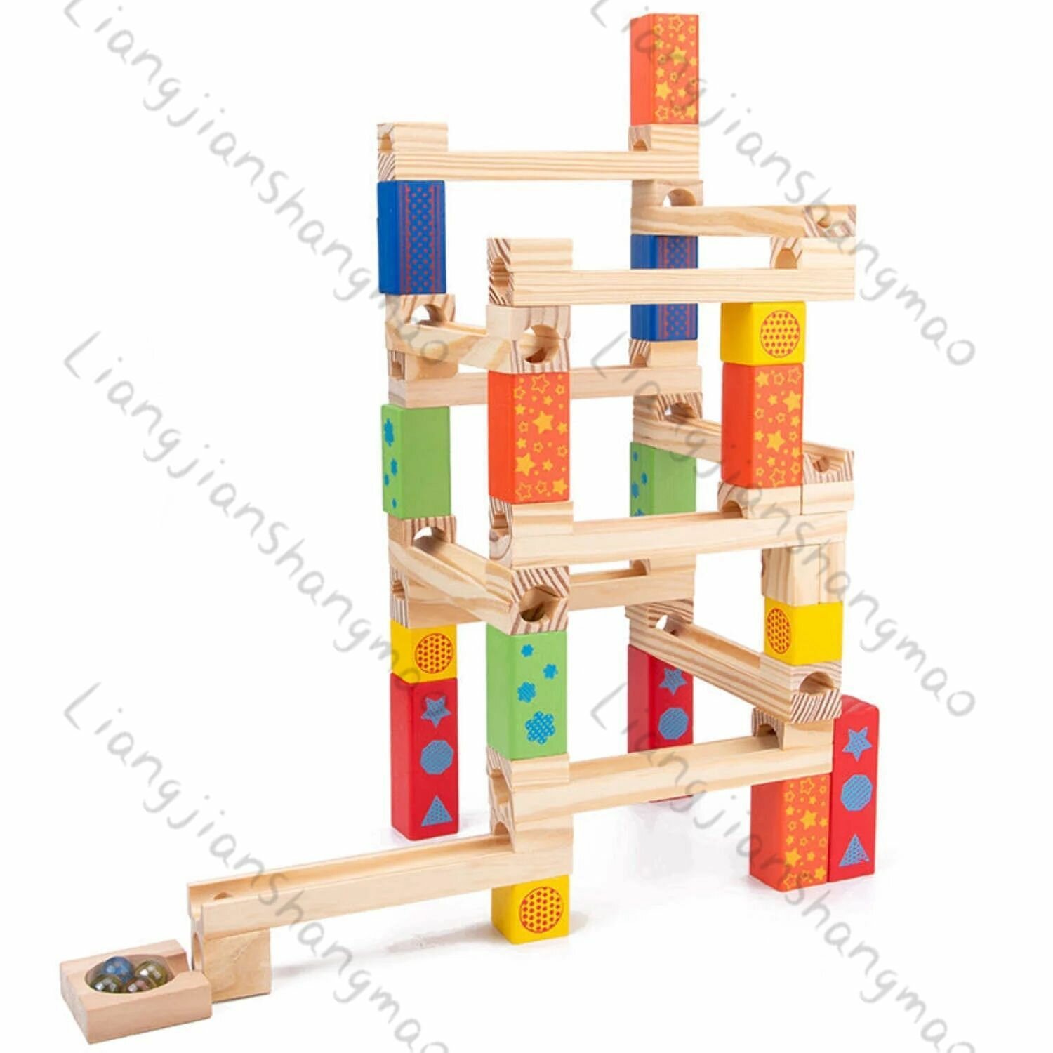 Шарики-кубарики Конструктор игровой для детей от 3-х лет, 52 кубиков