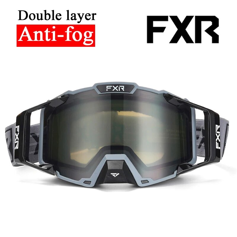 Мотоциклетные очки FXR, двухслойные, противотуманные, MTB, эндуро, DownHill, ветрозащитная F-01