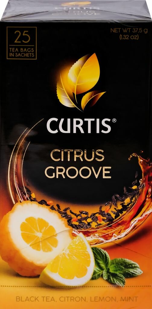 Чай черный CURTIS Citrus Groove арома, 25пак x 5 упаковок