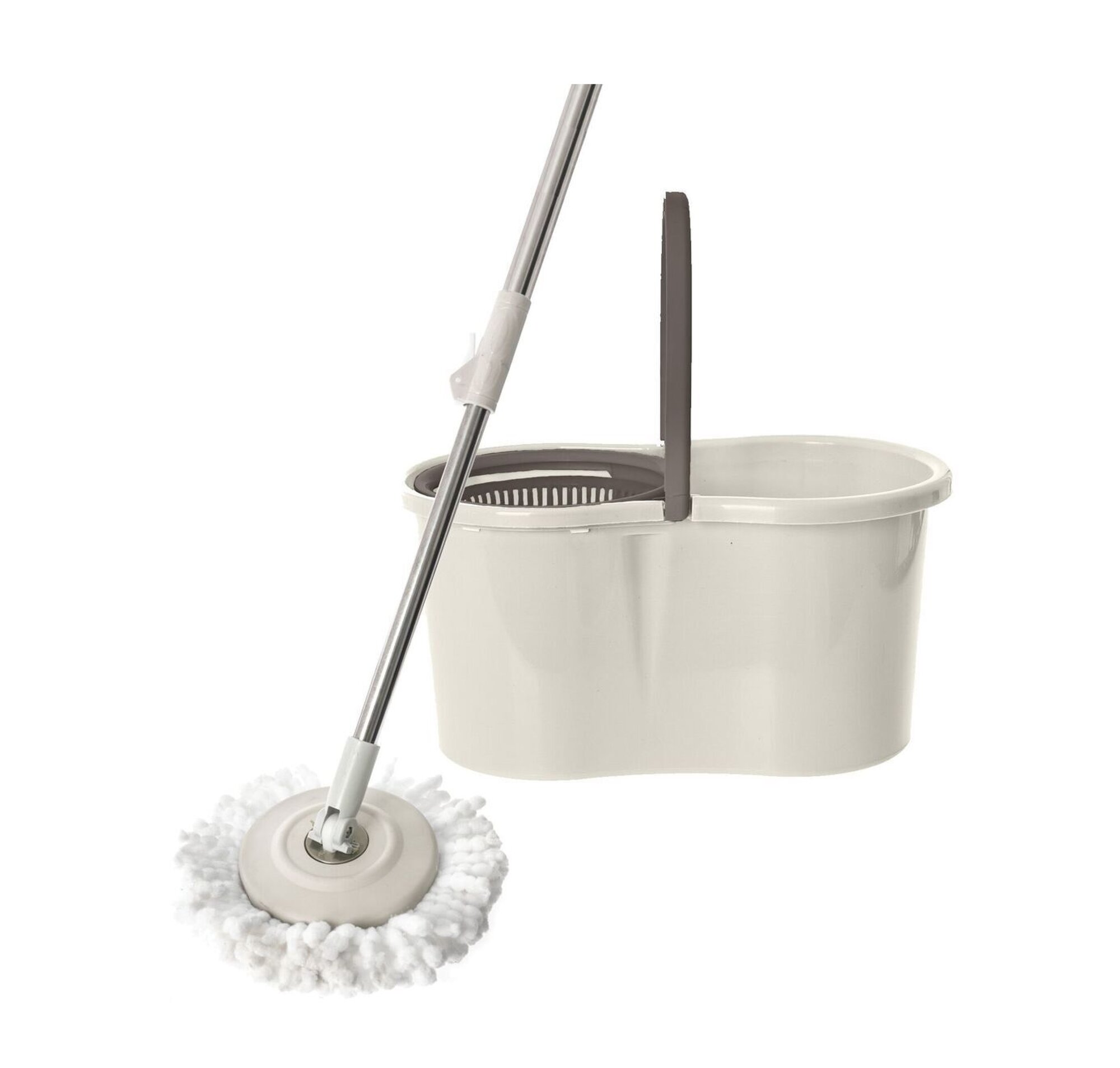 Швабра и ведро 10 л с роторным отжимом "Стихия чистоты", Home Queen 77449