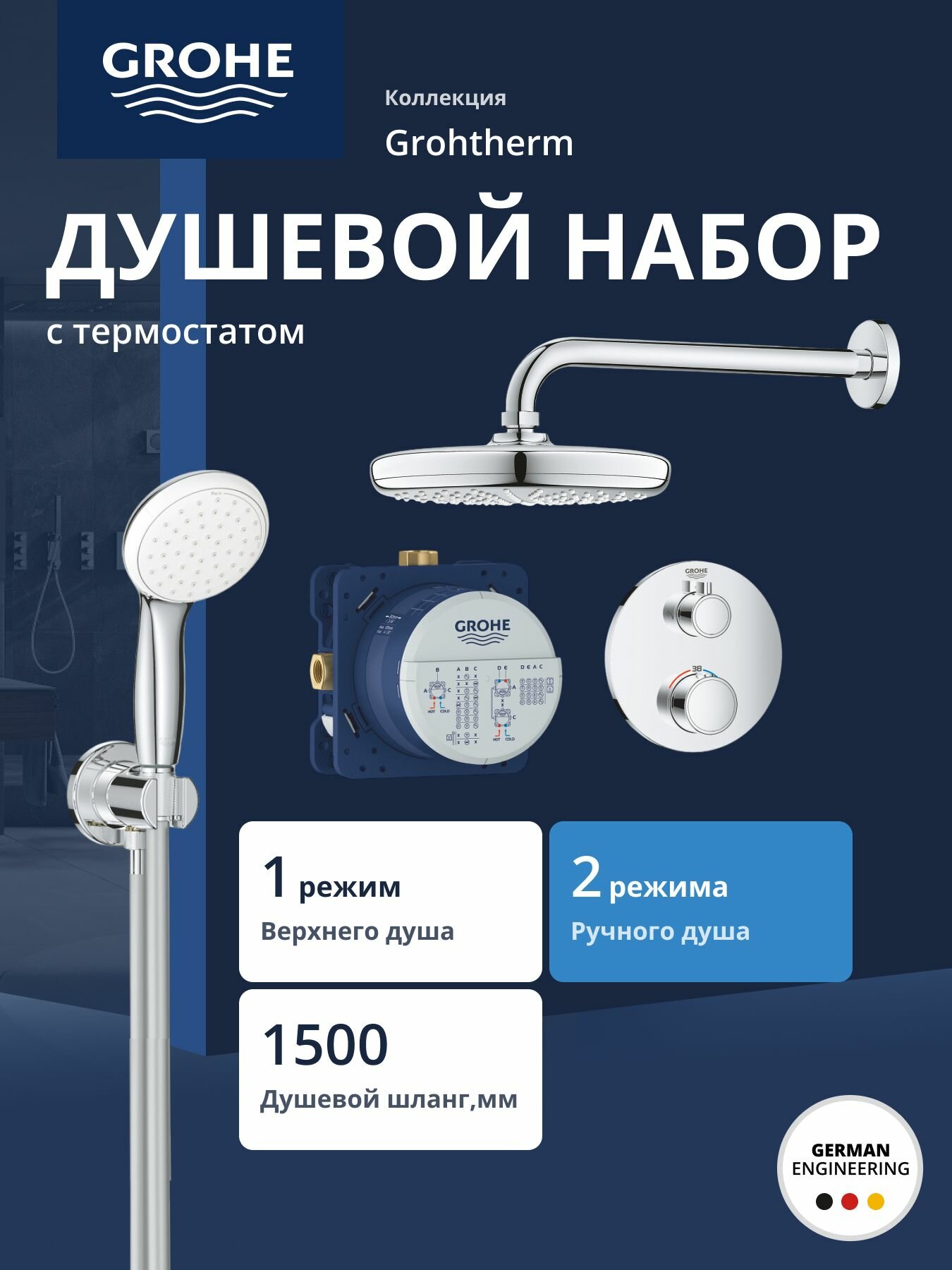 GROHE Душевой комплект хром