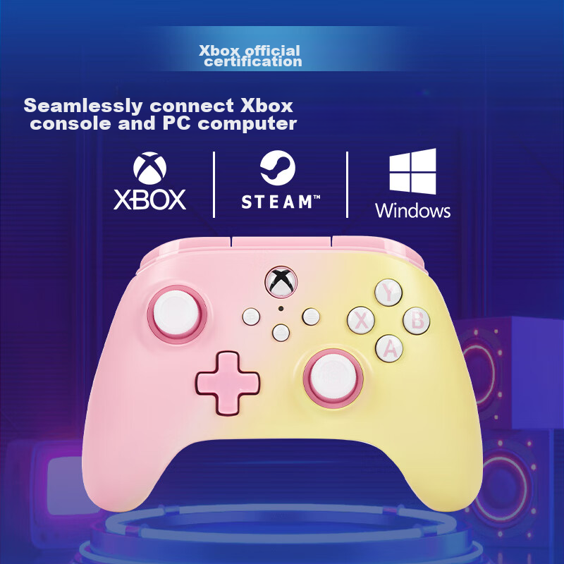 Геймпад PowerA XBGP0183-01 совместимый с Xbox One, ПК, pink lemon