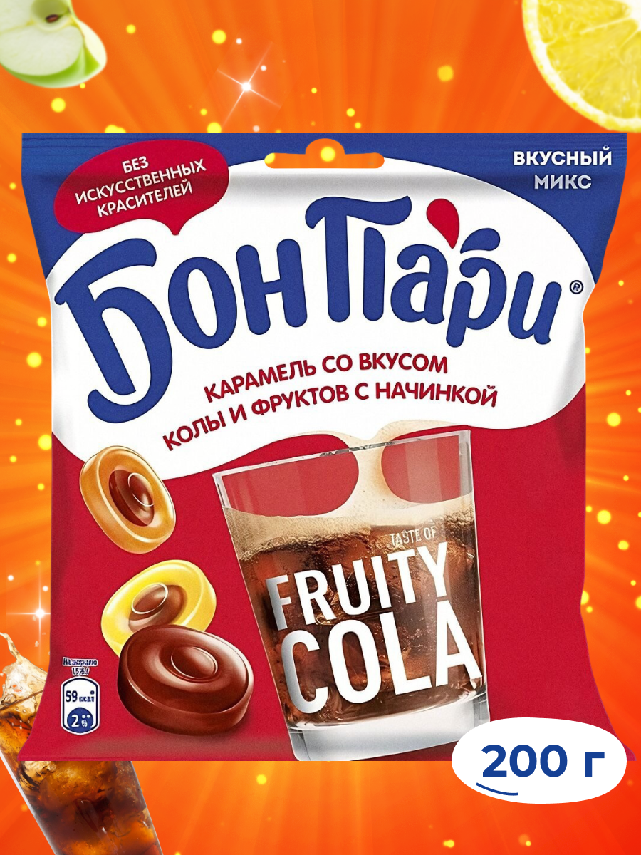 Леденцы кола и фрукты 200 г