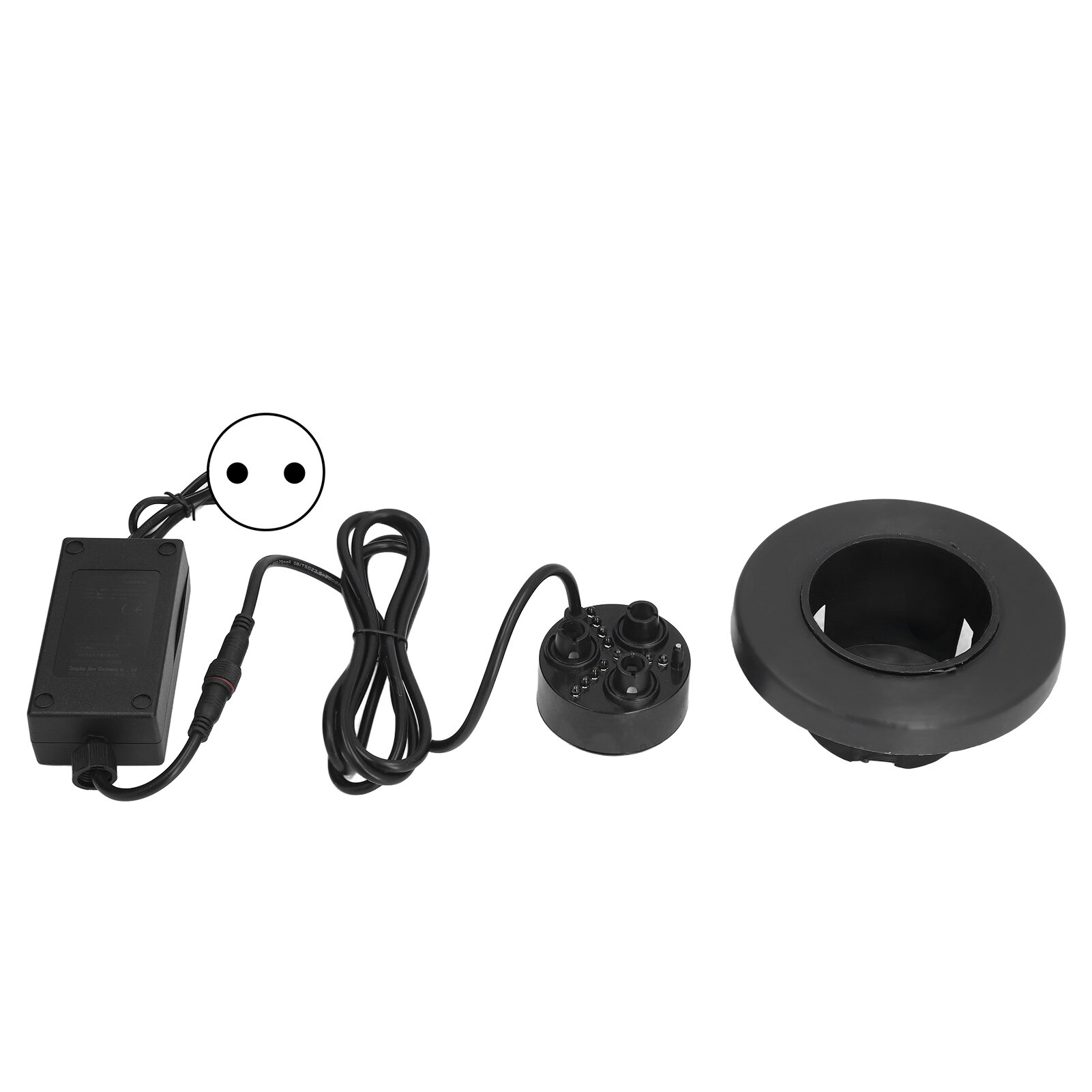Ultrasonic Fog Maker 3 Head Prevent Corrosion Mist with Colorful Light for Humidifying Rockery Vase 110‑240V EU Plug