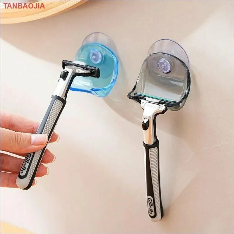 Умный органайзерСтеллаж для бритв и аксессуаров в ванную комнату; Настенная полка для станков и лезвий с защитным покрытием; Угловой держатель для средств бритья с системой вентиляции