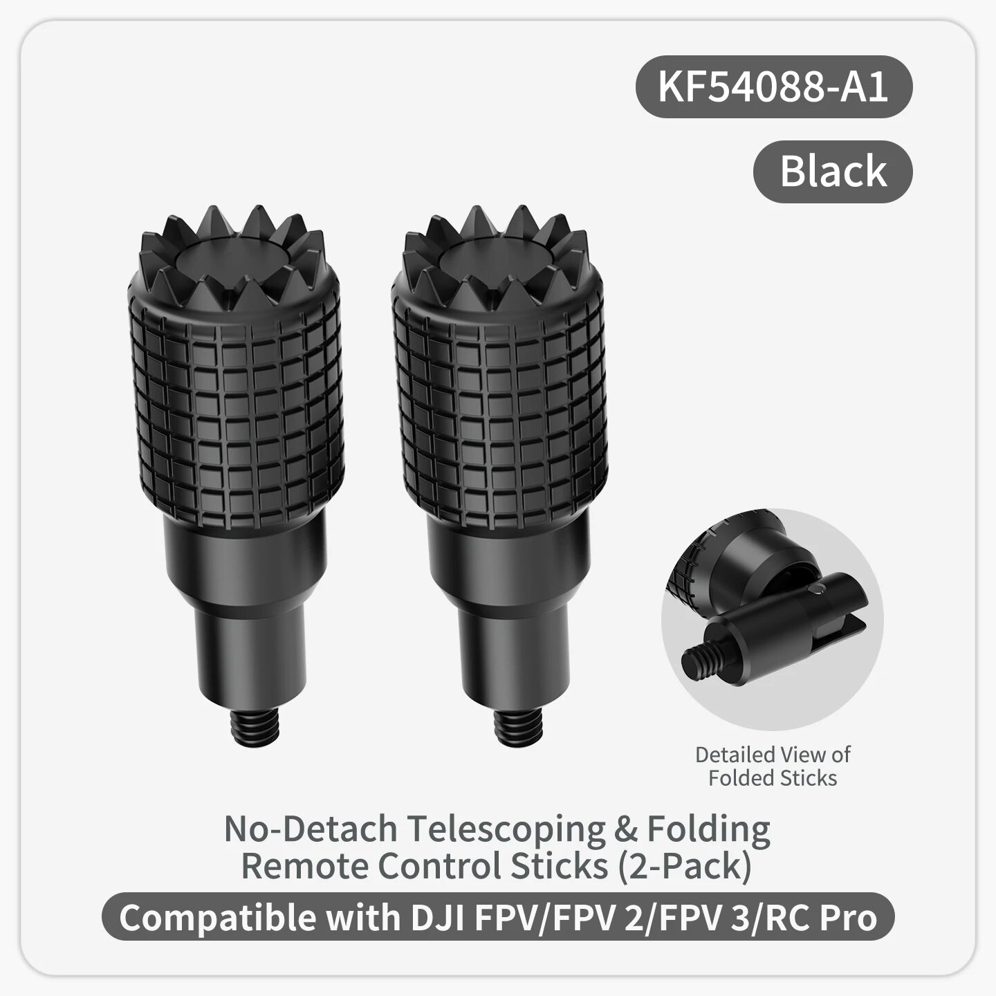 Складной джойстик BGNing для DJI FPV Avata 2 RC Pro2 Mini 4 Pro Air 3 KF54088 Black