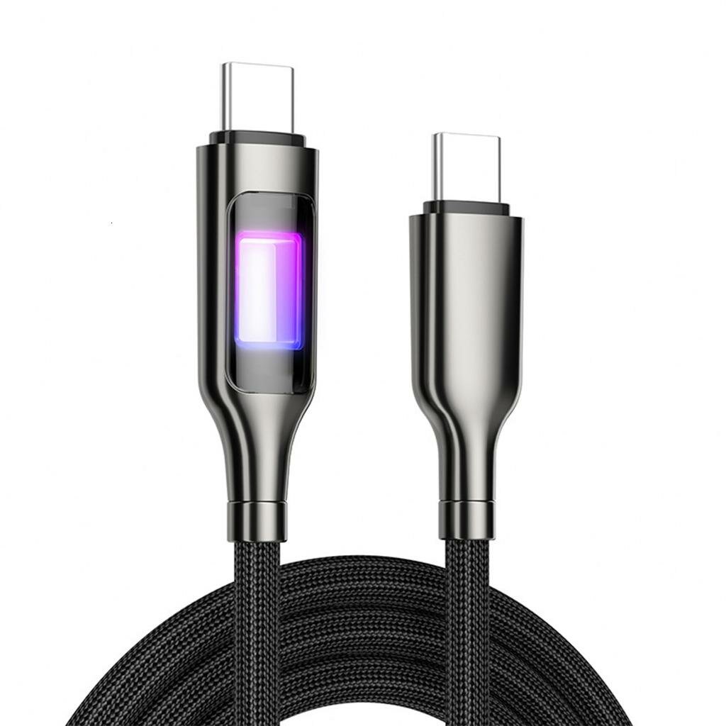 Красочный световой кабель для передачи данных hollow line C-C (100 Вт)-1 м-черный