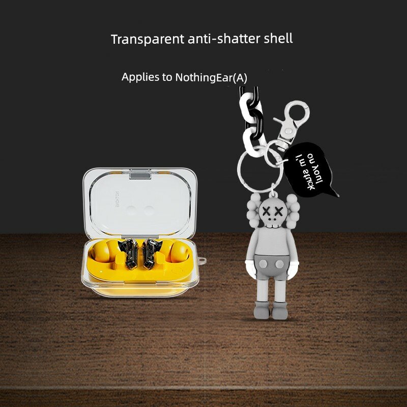 Чехол для Nothing Ear (a) прозрачный, защитный, полностью закрывающий, противоударный, для Bluetooth-наушников Nothing