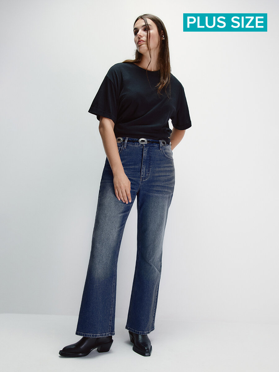 Джинсы клеш Plus Size 