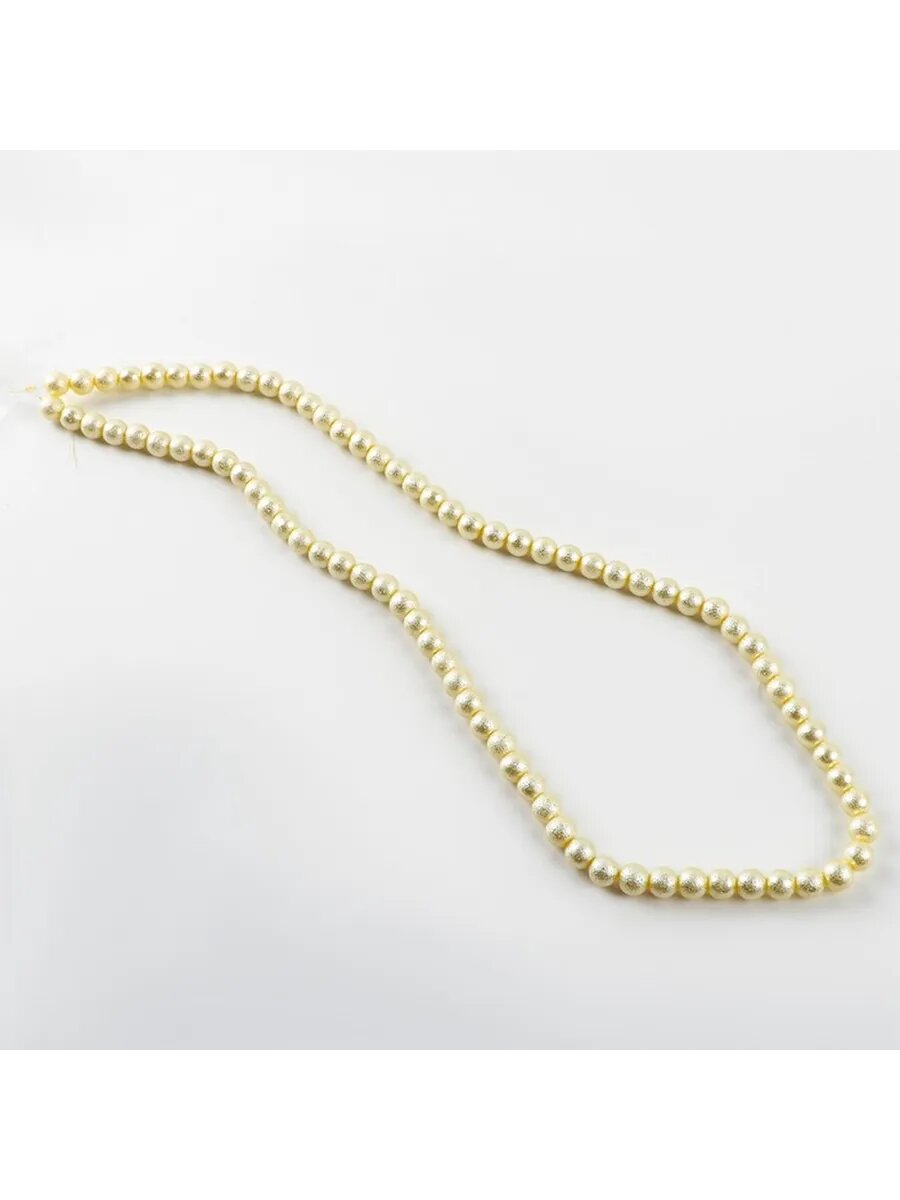 Белые стеклянные бусины для рукоделия, 78 шт.