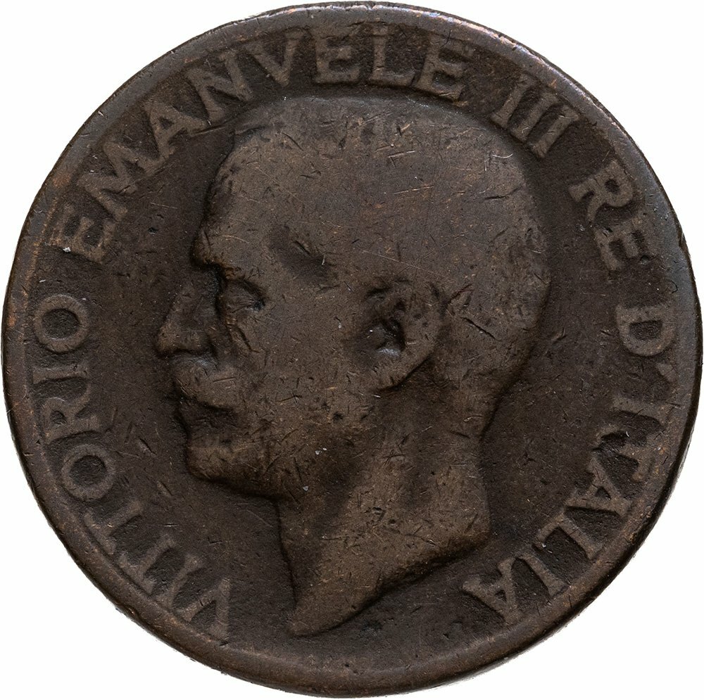 Италия 10 чентезимо (centesimi) 1926, король Эммануил III (период Муссолини)
