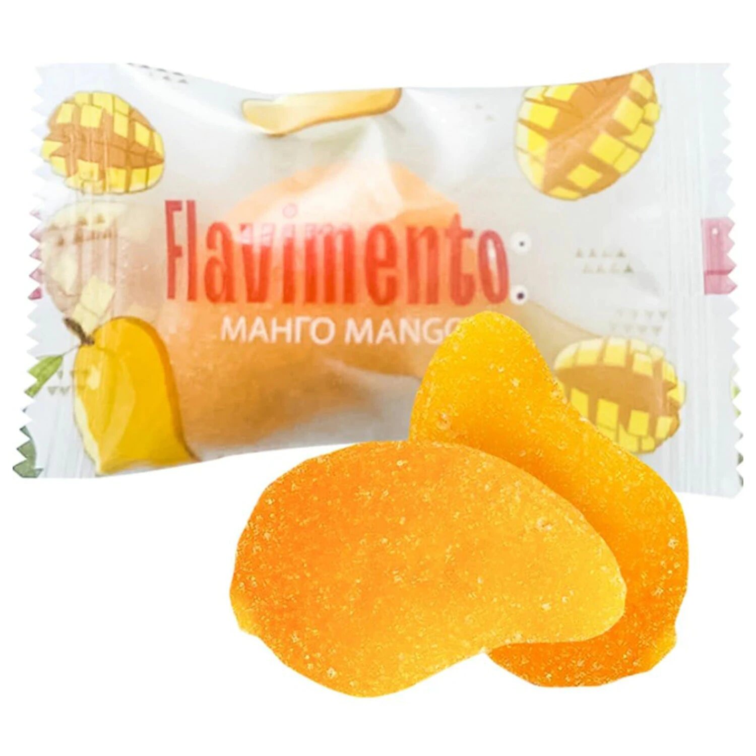Мармелад жевательный "Дольки Манго" FLAVIMENTO, 500 г, в индивидуальной упаковке