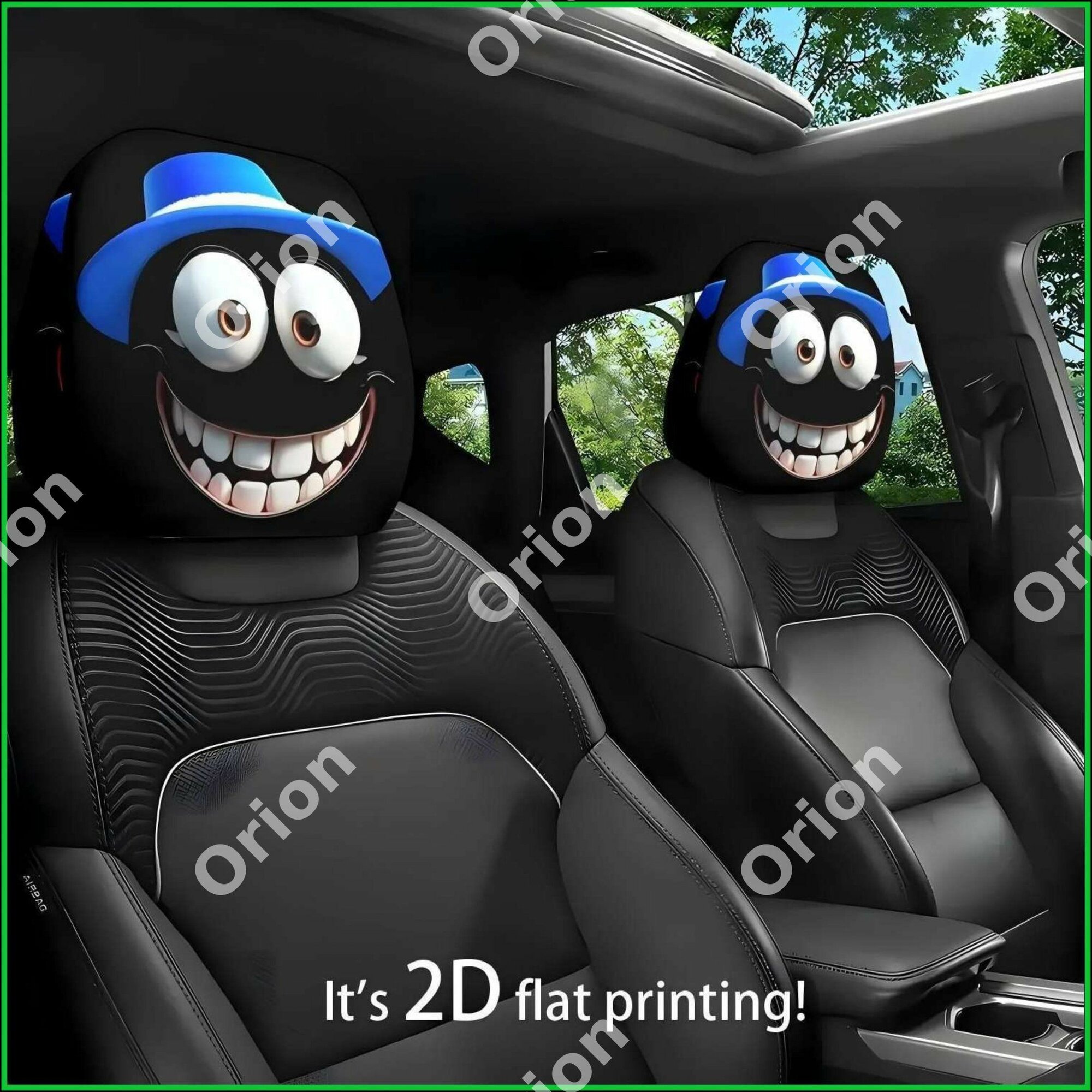 Эксклюзивные автомобильные чехлы на подголовник, 2 штуки, в черном цвете