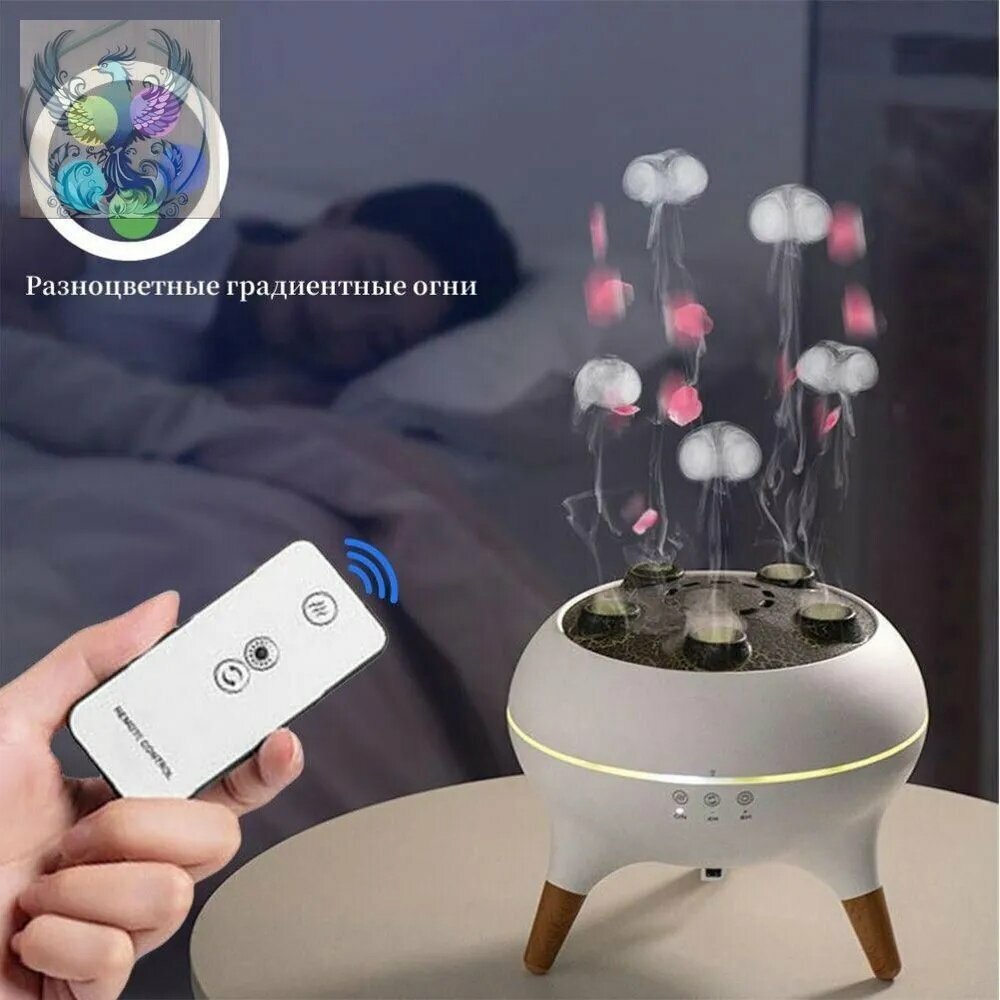 Xiaomi YouPin Увлажнитель воздуха Динамический диффузор эфирного масла увлажнителя воздуха в виде Медузы, белый, черный