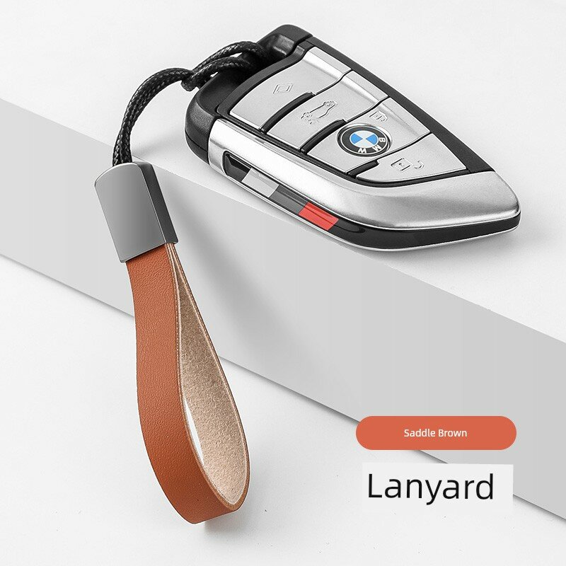 Автомобильный брелок-лента седельного коричневого цвета, противоугонный аксессуар для машин, прочный держатель ключей