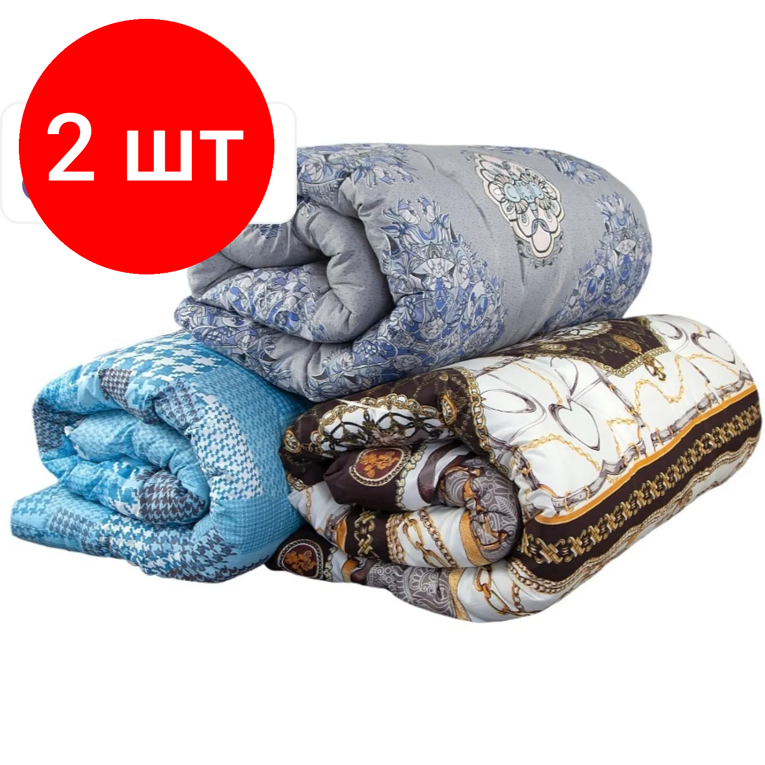 Комплект 2 штук, Матрас 90х200 (чехол- 100% полиэстер, наполнитель- 100% шерсть)