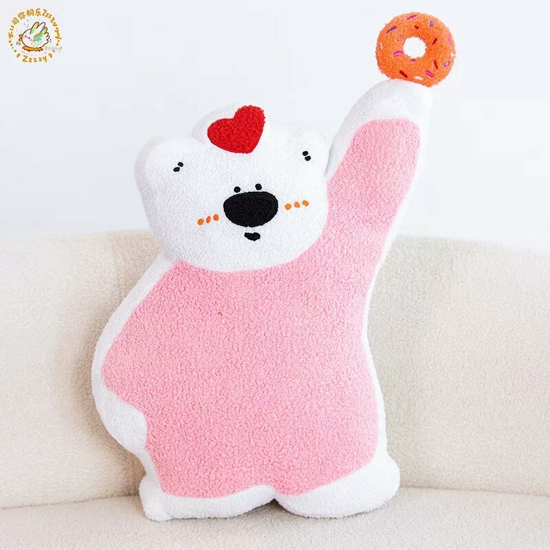 Милый и креативный плюшевый медведь-десерт в стиле Ins, забавная игрушка, подушка для дивана, украшение для дома,