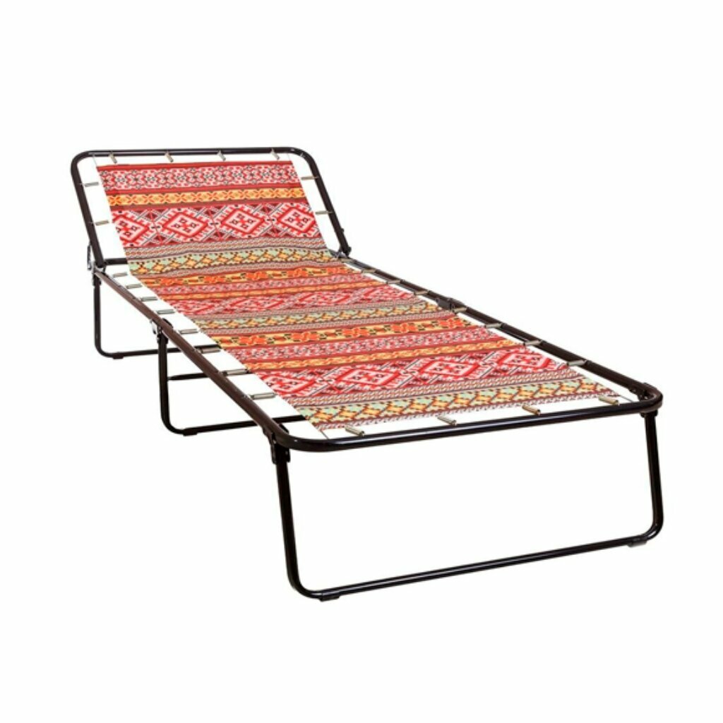 Раскладушка Надин с407/89 туристическая складная кровать 196х73х33 см до 120 кг стальная жесткая для дачи и дома