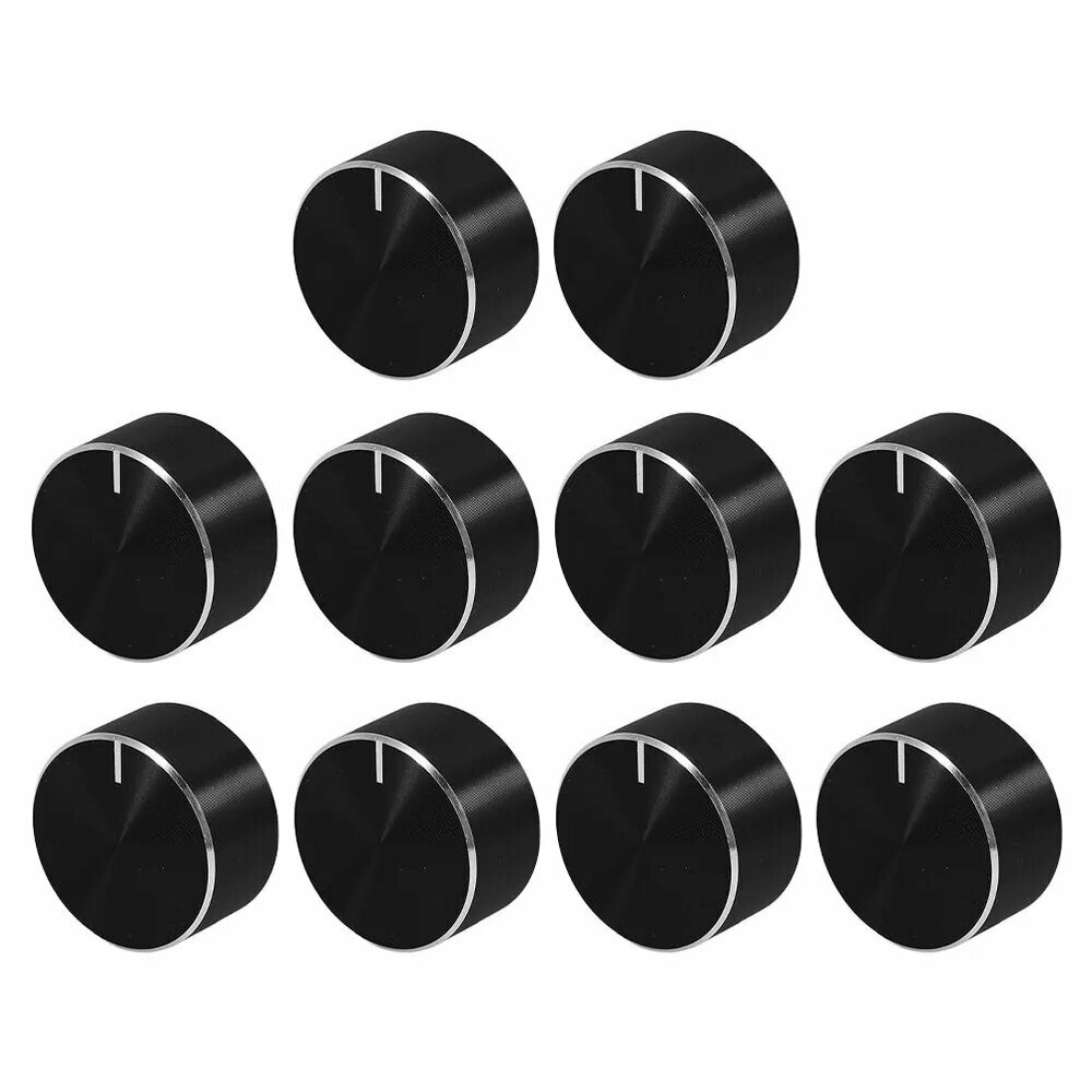 Заменные алюминиевые регуляторы громкости для усилителей и звуковой аппаратуры, 10 штук, черные