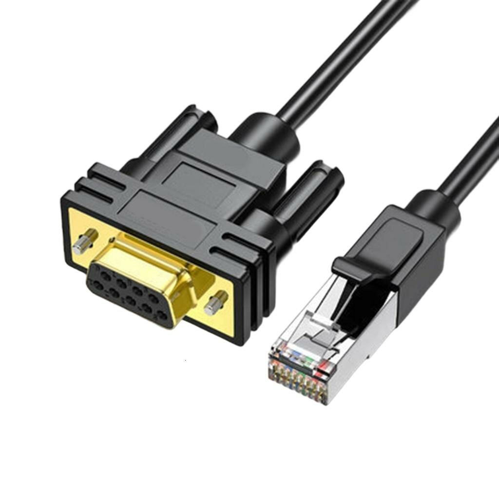Консольный кабель RJ45 к RS232 с разъемом 4,92 фута, устойчивый к помехам для консольного кабеля Cat5 Ethernet