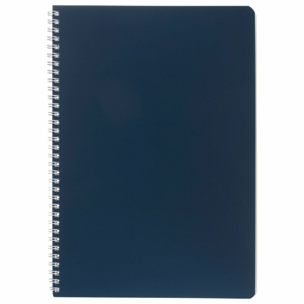 Тетрадь А4 96 л, HATBER, гребень, клетка, Soft-touch ламинация, SoloMatte "Сапфир", 092883, 96Т4лВ1гр, 405658