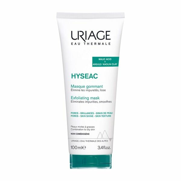 Маска для комбинированной и жирной кожи лица отшелушивающая Hyseac Uriage/Урьяж туба 100мл