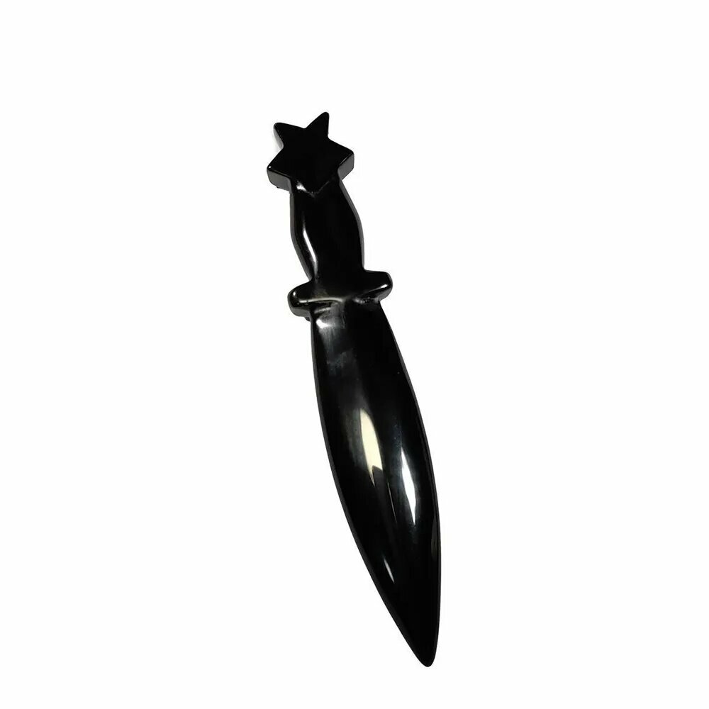 14.5CM Атам нож ритуальный магический из Обсидиана, применяемый в ритуалах для аккумулирования и хранения магической энергии