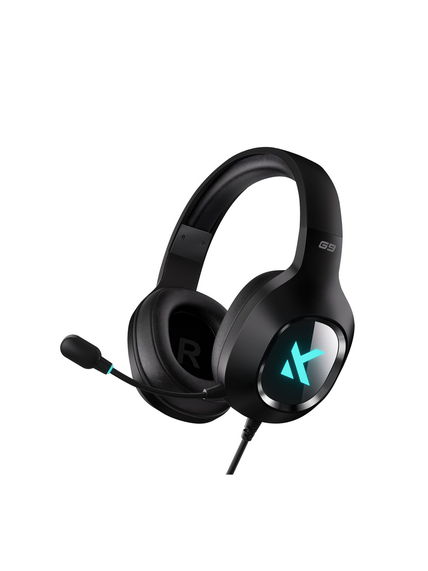 Проводные игровые наушники MCHOSE G9, RGB подсветка, 220 гр, 2000 mAh, черные