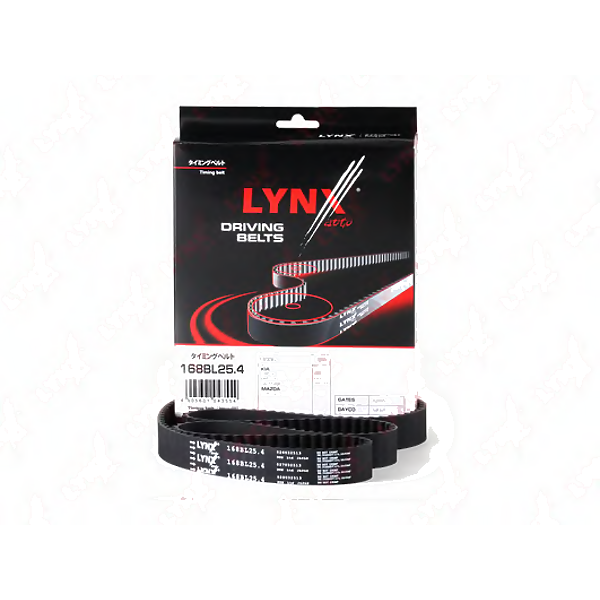 LYNXAUTO 168bl25.4 (0K95412205 / 1287CR / 168RHP254H) ремень грм Clarus (Кларус) 2.0 96-02 / sportage(k00) 2.0 94-03 Mazda (Мазда)