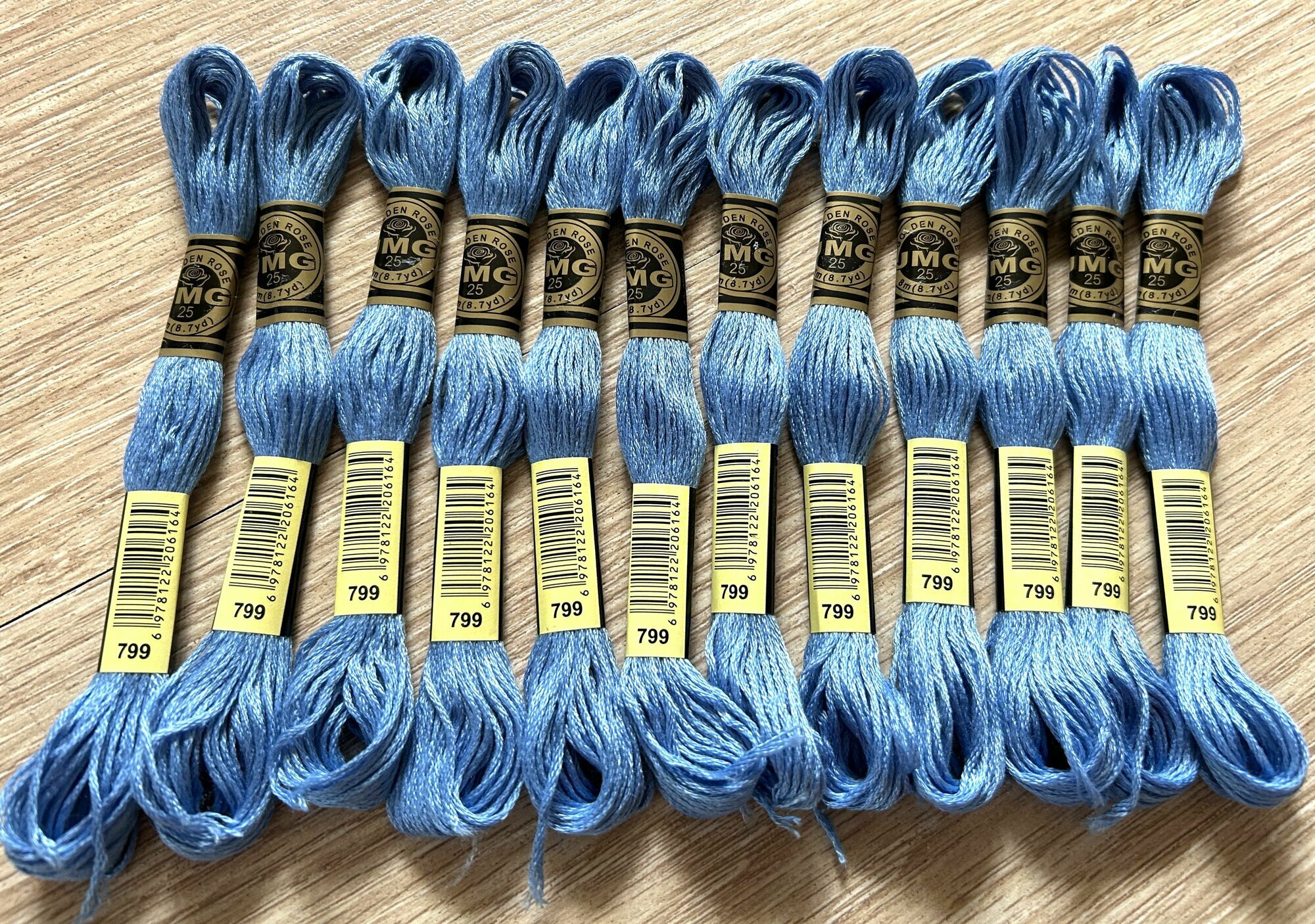 Нитки для вышивания JMC мулине (150-3866) 100% полиэфир 12 штук x 8 м