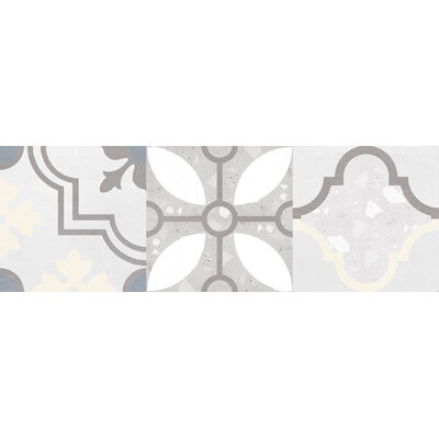 Настенная керамическая плитка Laparet Woody 25х75 см серый узор для стен в ванной